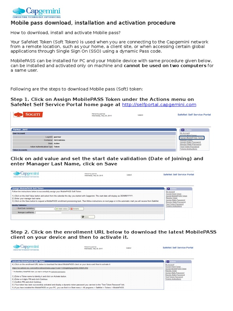 MobilePASS Download & Activation Guide | PDF | Installation (Computer ...