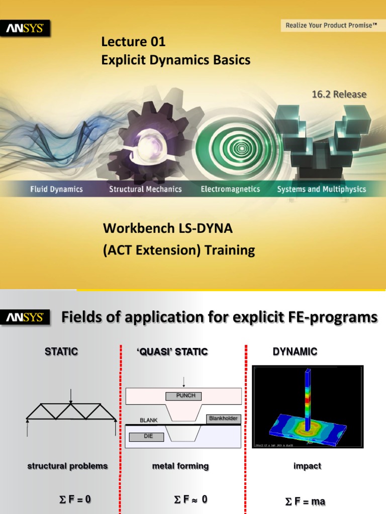 L01 - ANSYS - WB - LS-DYNA - Explicit Dynamics Basics | PDF ...