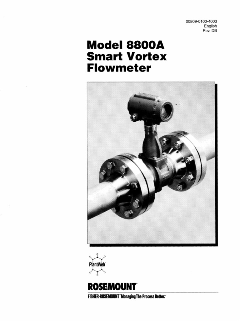 Rosemount Flowmeter Vortex Model 8800A | PDF