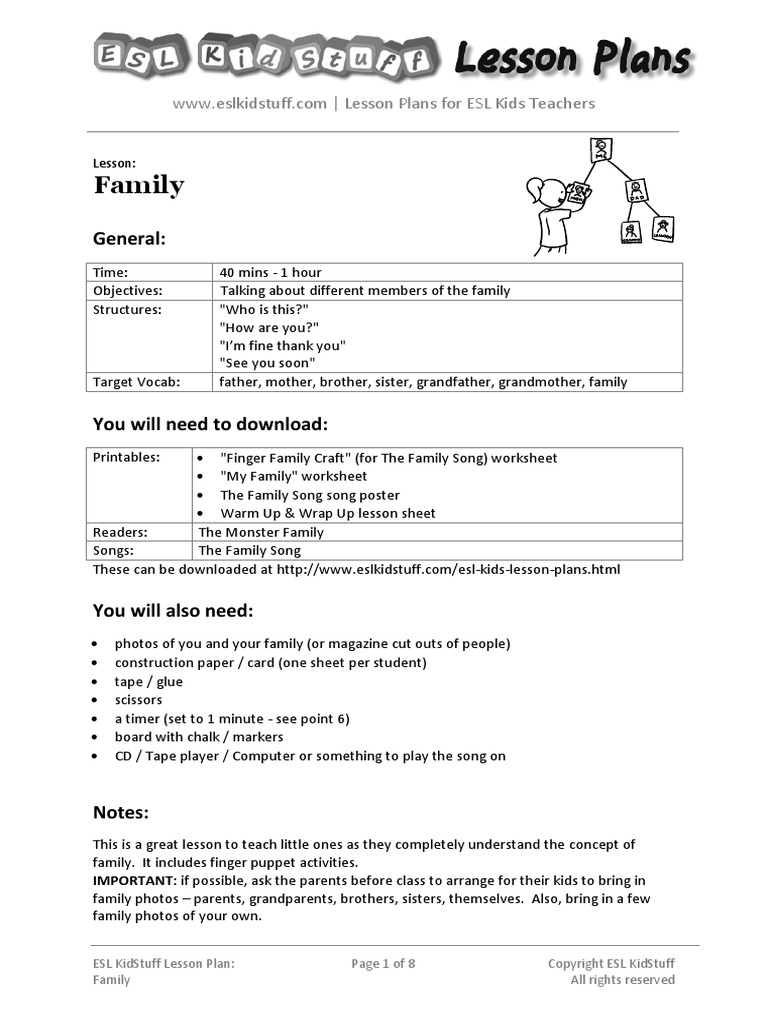 Family Lesson Plan PDF | PDF | Puppets | Lesson Plan