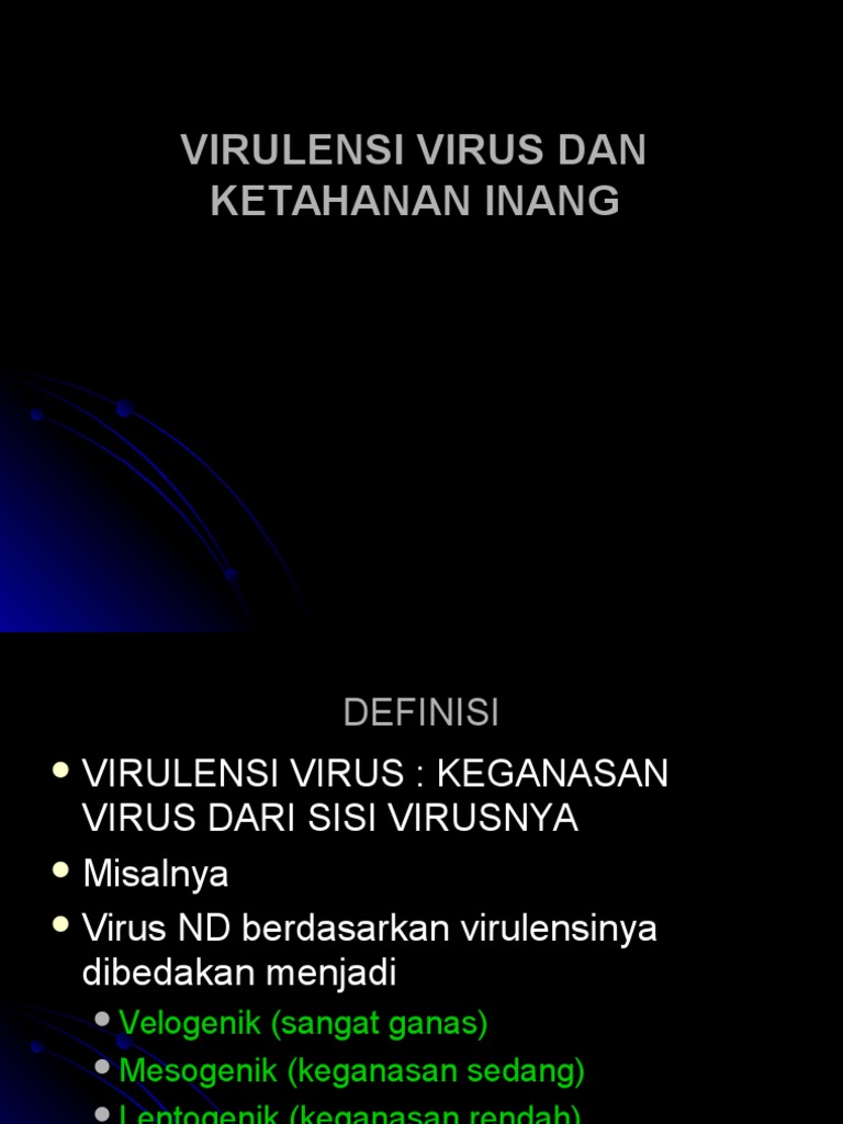 Virulensi Virus Dan Ketahanan Inang | PDF