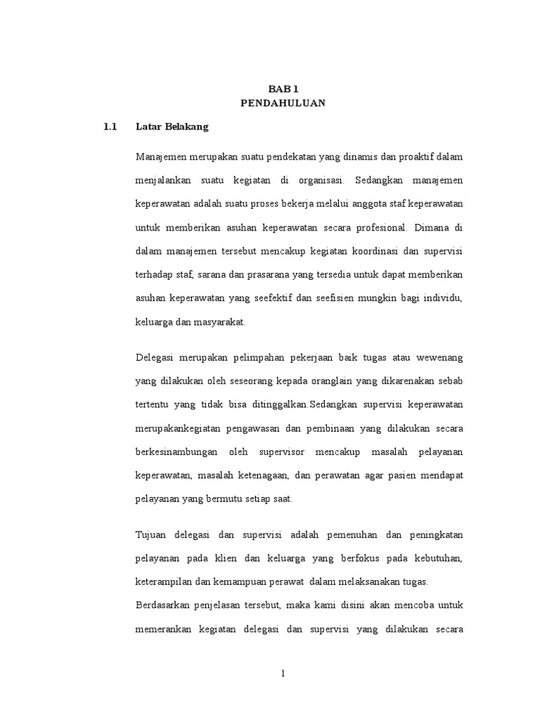 PROPOSAL Supervisi Dan Delegasi FIX | PDF