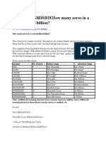 Zeros in Million, Billion, and Trillion | PDF | Mathematical Notation ...
