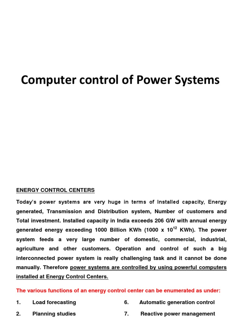 Chapter 5 Computer Control | PDF | Scada | Power (Physics)