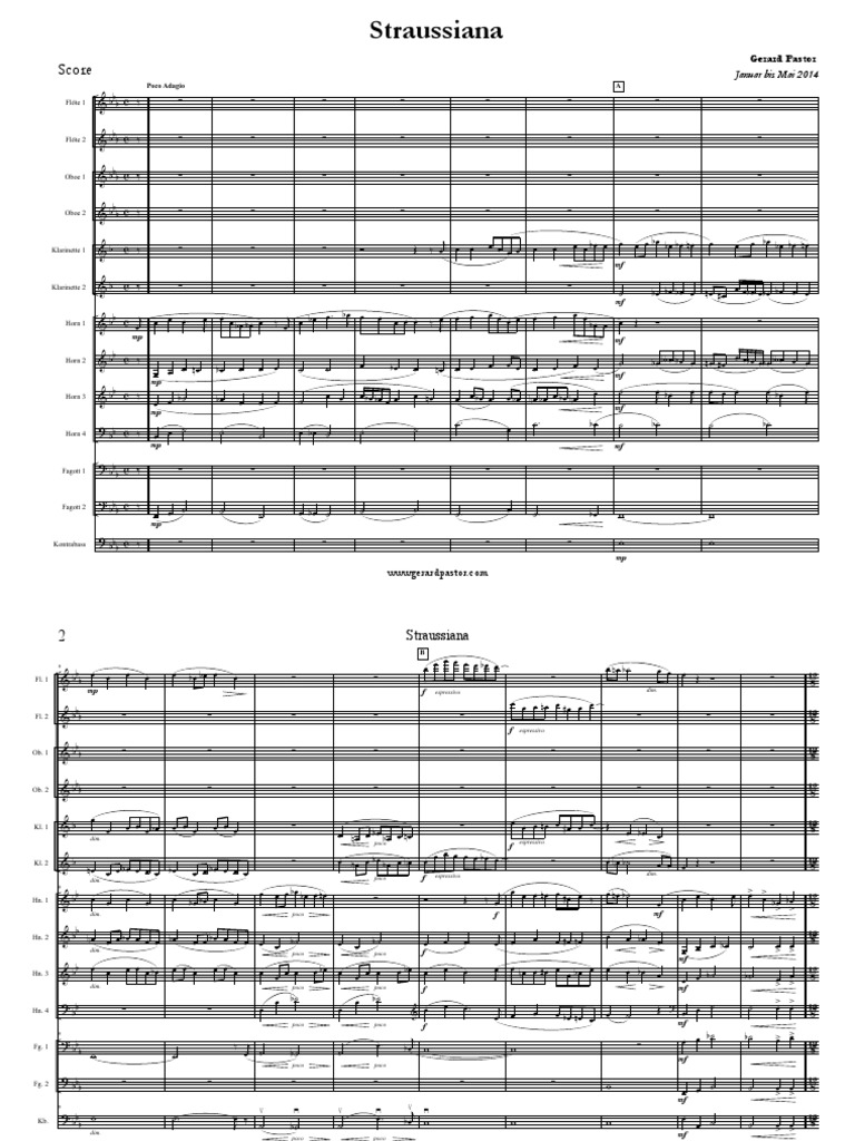 Straussiana - Gerard Pastor | PDF | Classical Music | Aerophones
