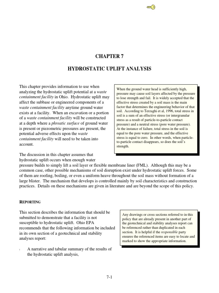 Hydrostatic Uplift Analysis PDF | PDF