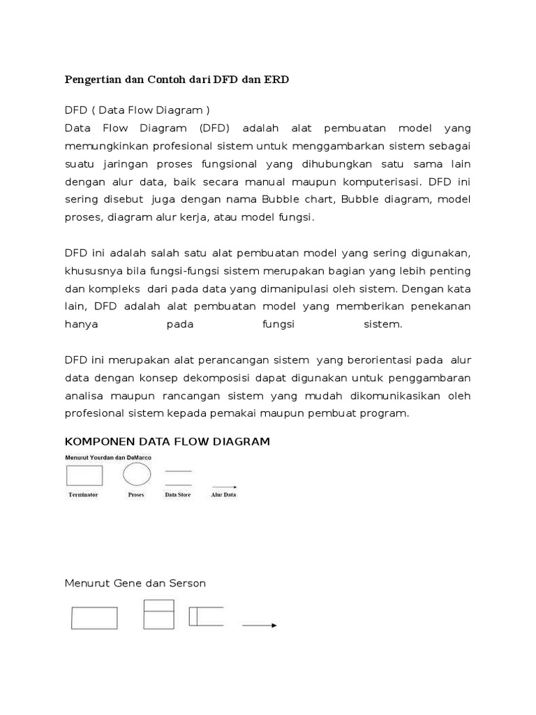 DFD dan ERD: Pengertian dan Contoh | PDF | Metode & Bahan Ajar | Komputer