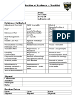 Adjustment Checklist | PDF | Classroom | Educational Assessment