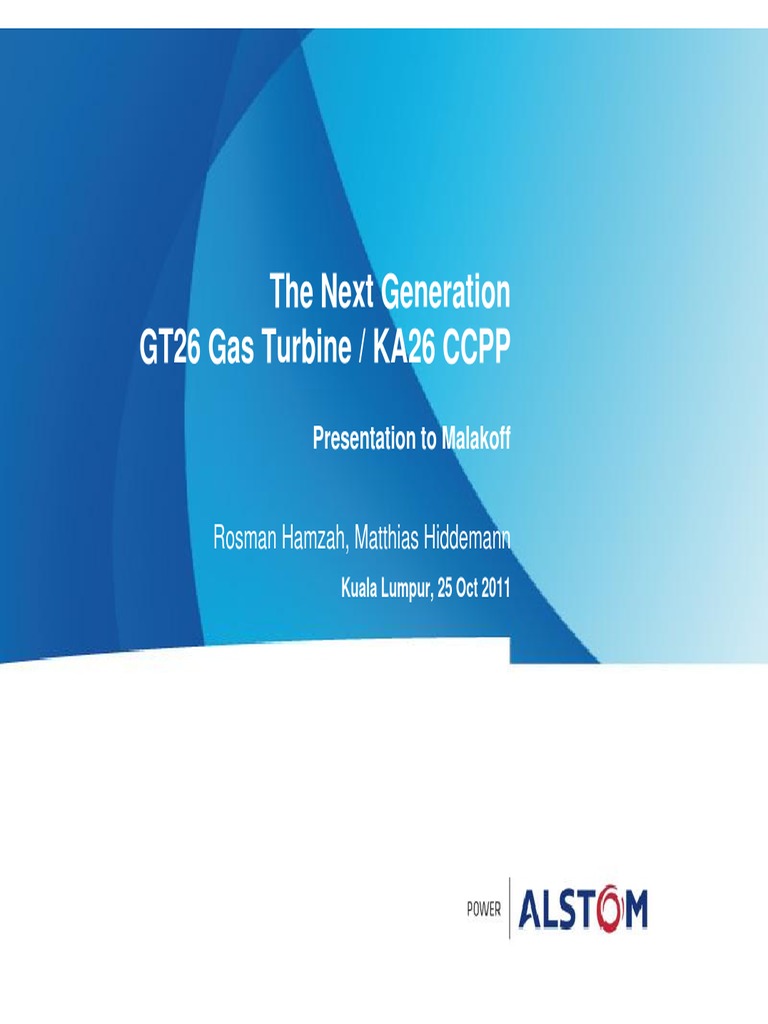 Alstom GT26 - Presentation.pdf | Carbon Capture And Storage | Turbine