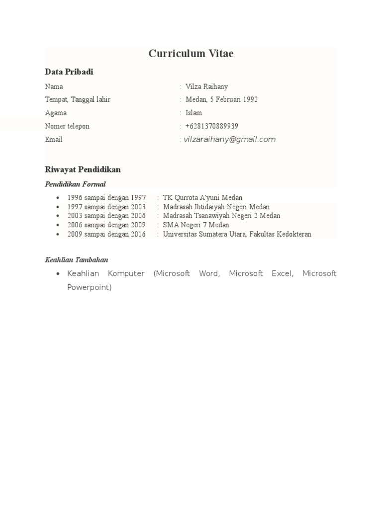 Curriculum Vitae Gina | PDF