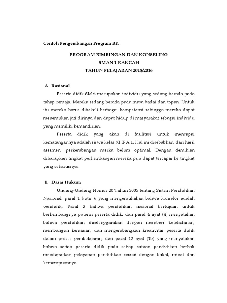 Contoh Program Tahunan | PDF