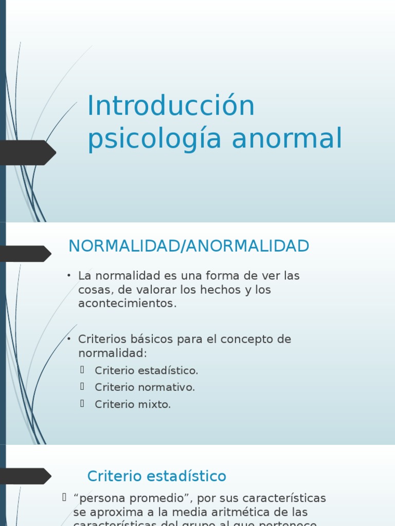 Psicología Anormal: Criterios y Evolución | PDF | Salud mental | Demonios