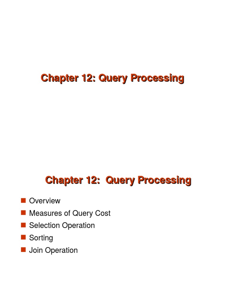 Ch12-Query Processing | PDF | Database Index | Applied Mathematics