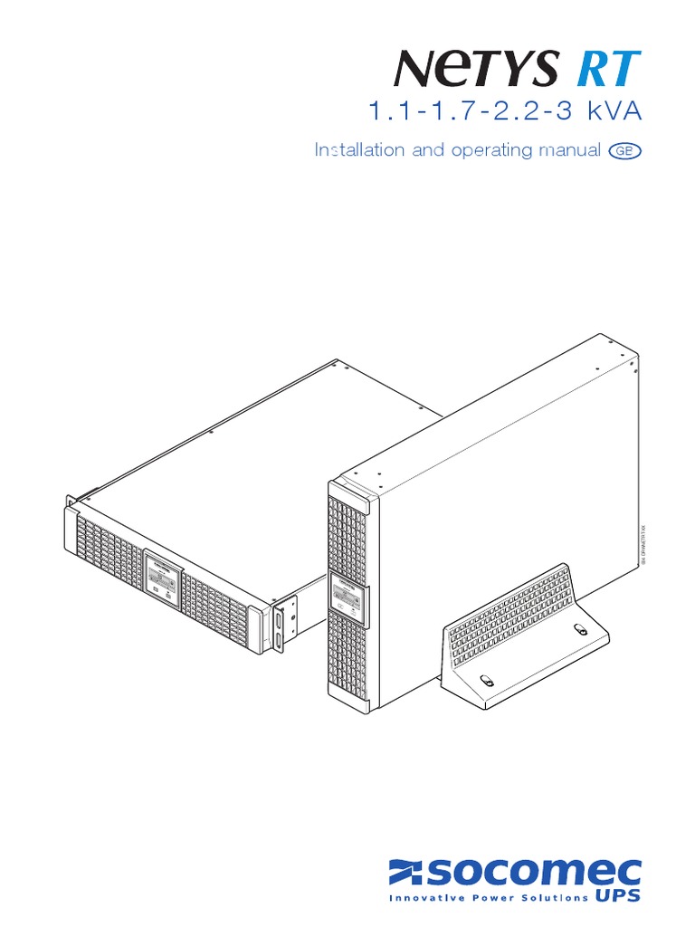 Netys RT 1-3 KVA - Manual - 00 | PDF | Mains Electricity | Switch