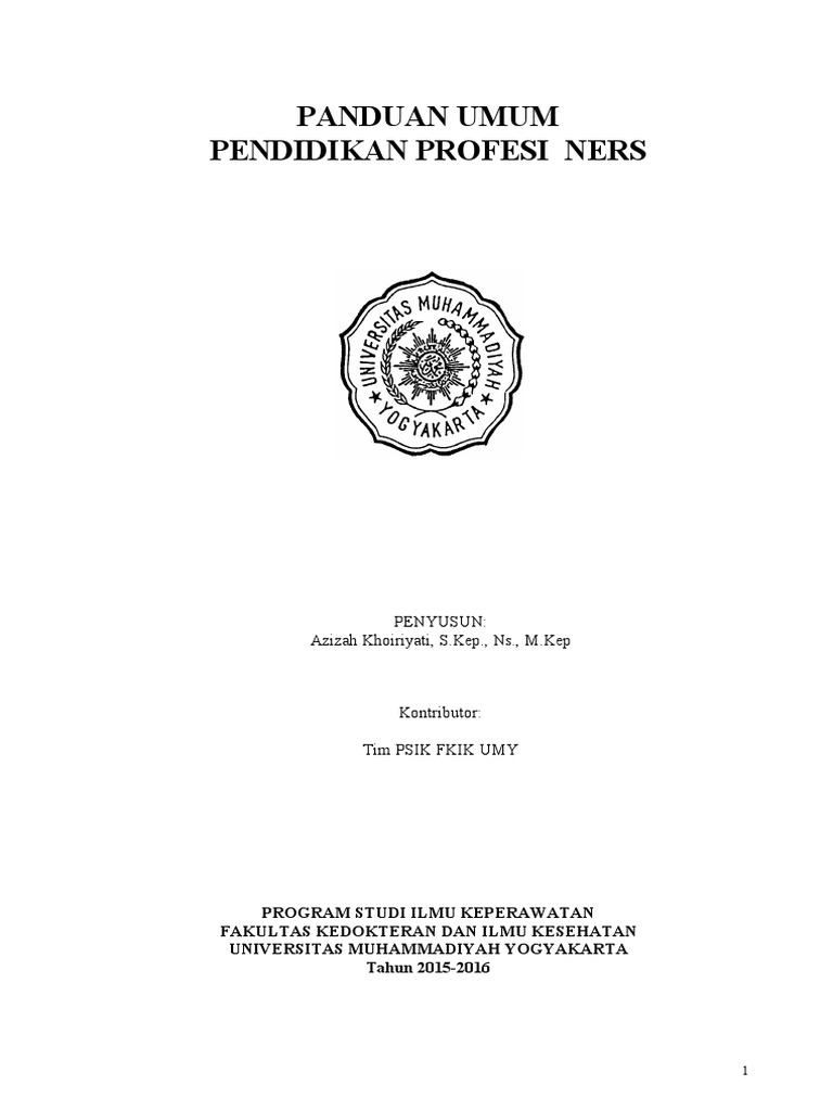 Panduan Umum Profesi Ners 2016-2017 | PDF