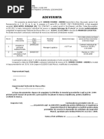 Model Adresa de Inaintare Documente | PDF