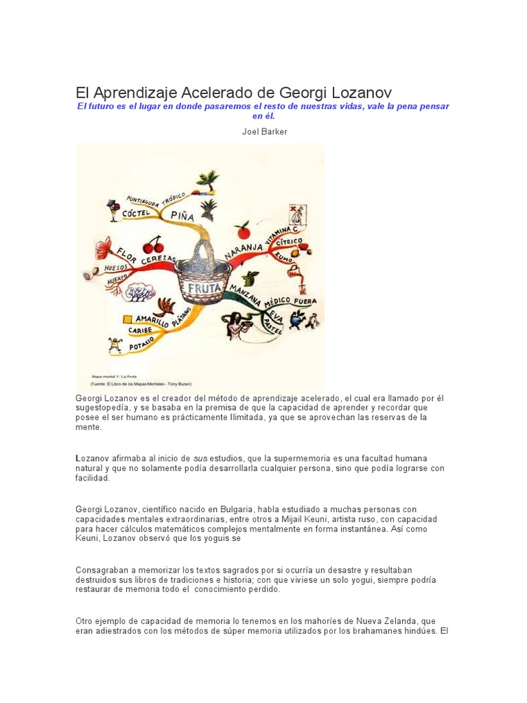 El Aprendizaje Acelerado de Georgi Lozanov | PDF | Mente | Memoria