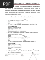Mathematics For Natural Sciences Math 1011 Worksheet On Chapters 3 and ...