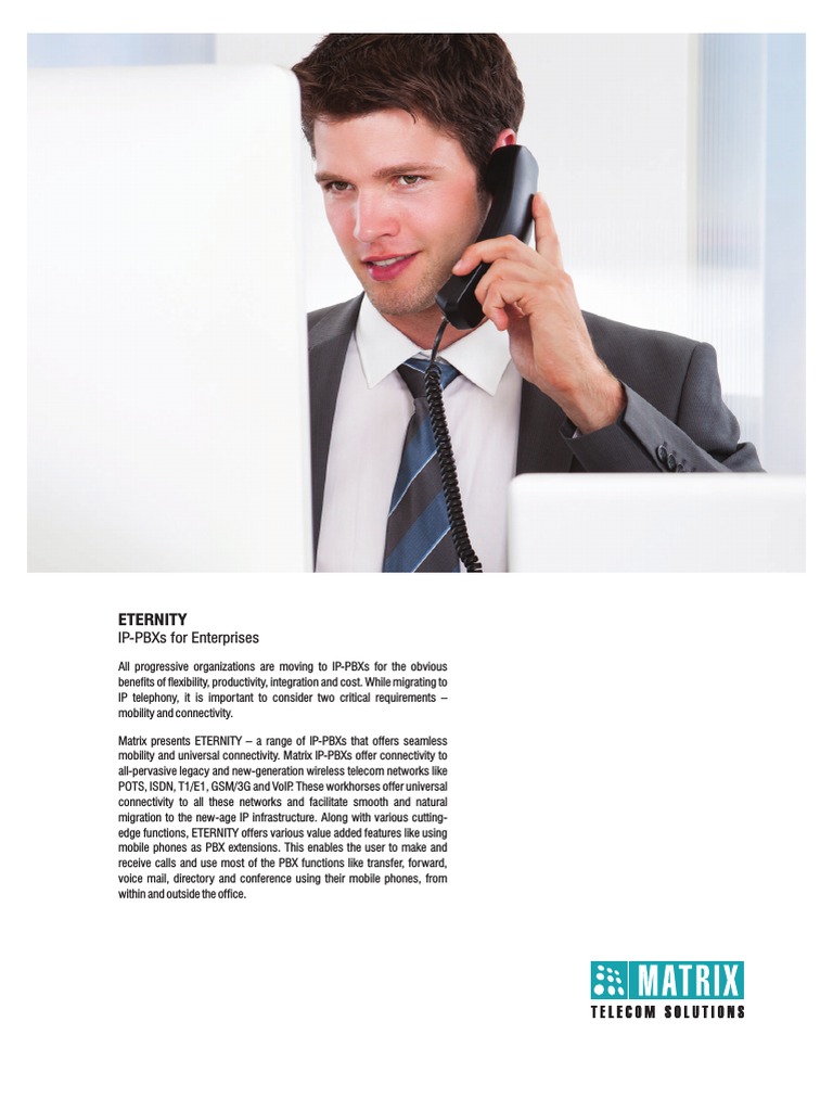 Matrix Eternity Ip-Pbx Brochure | PDF | Voicemail | Voice Over Ip