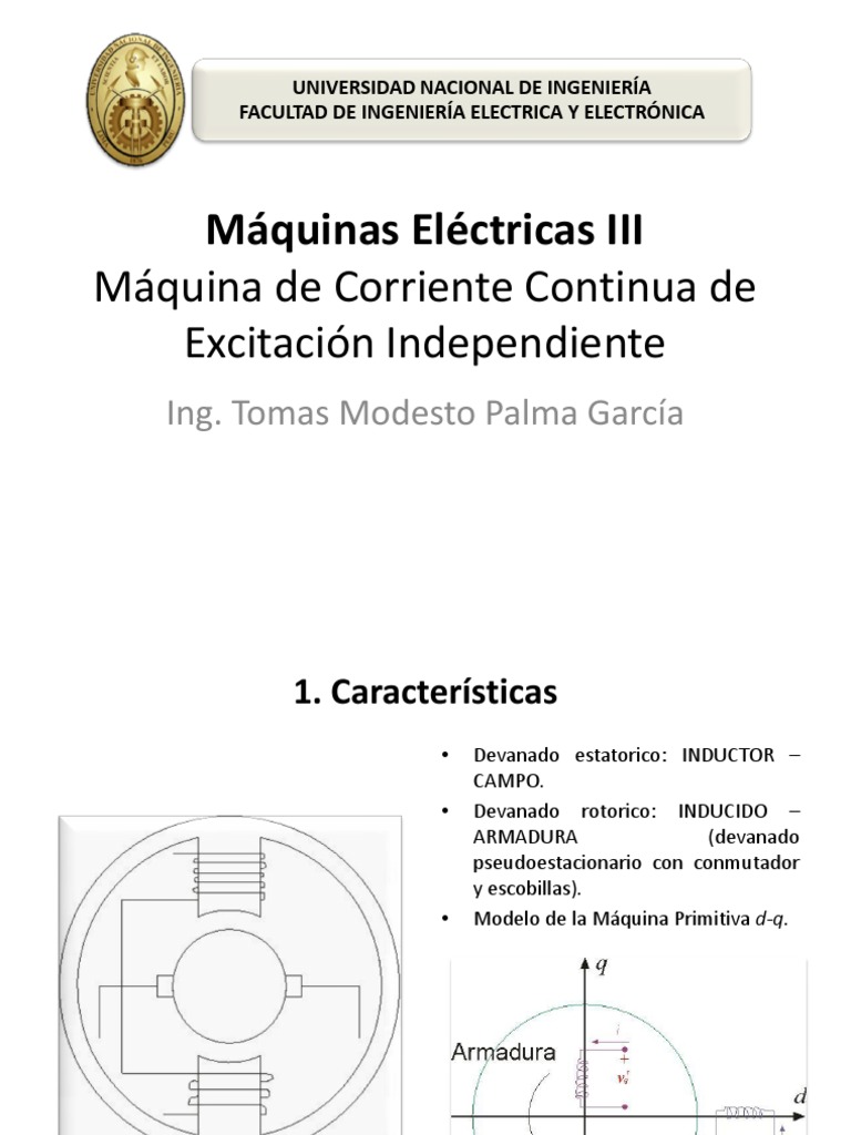 Cap 2. Máquina de Corriente Continua de Excitación Independiente | Inductor | Generador eléctrico