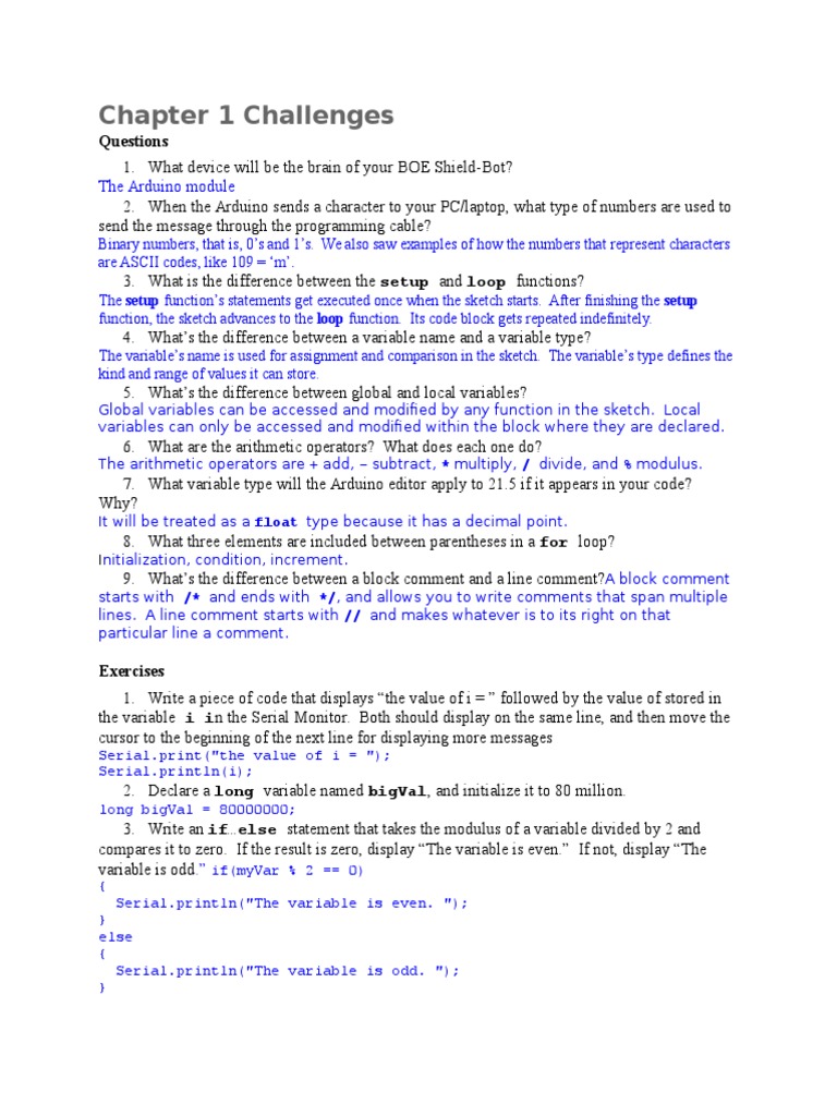 Chapter1 2challenges | PDF | Variable (Computer Science) | Function (Mathematics)