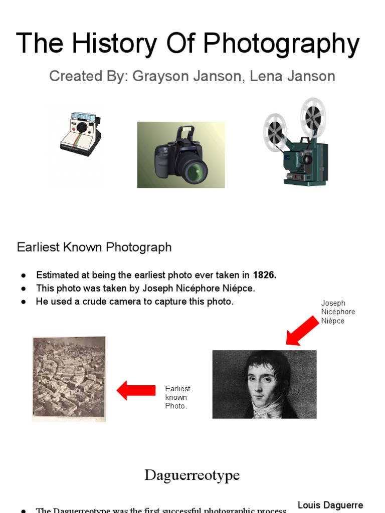 History of Photography Timeline Assignment 1 | PDF | Photograph ...