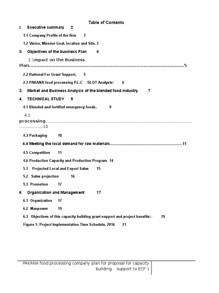 PAKANA Food Processing Business Plan | PDF | Foods | Employment