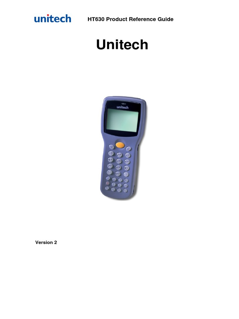 Manual Unitech HT630 | PDF | Rechargeable Battery | Computer Terminal