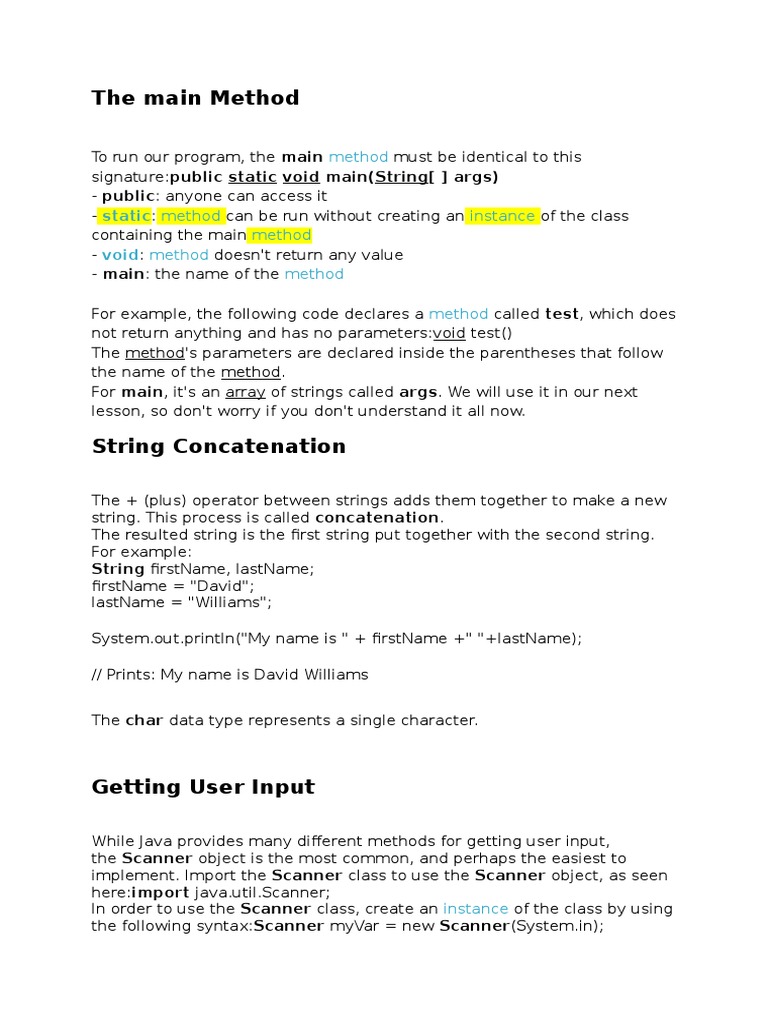 The Main Method | PDF | Inheritance (Object Oriented Programming ...