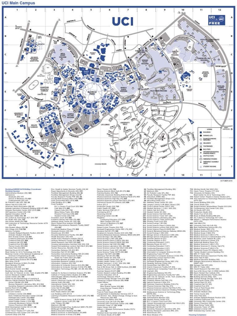 UCI Campus Map Overview | PDF