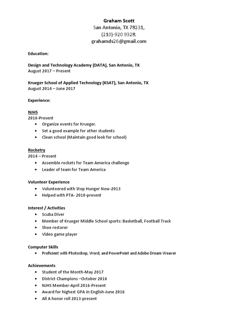 6 Scott Graham Resume | PDF