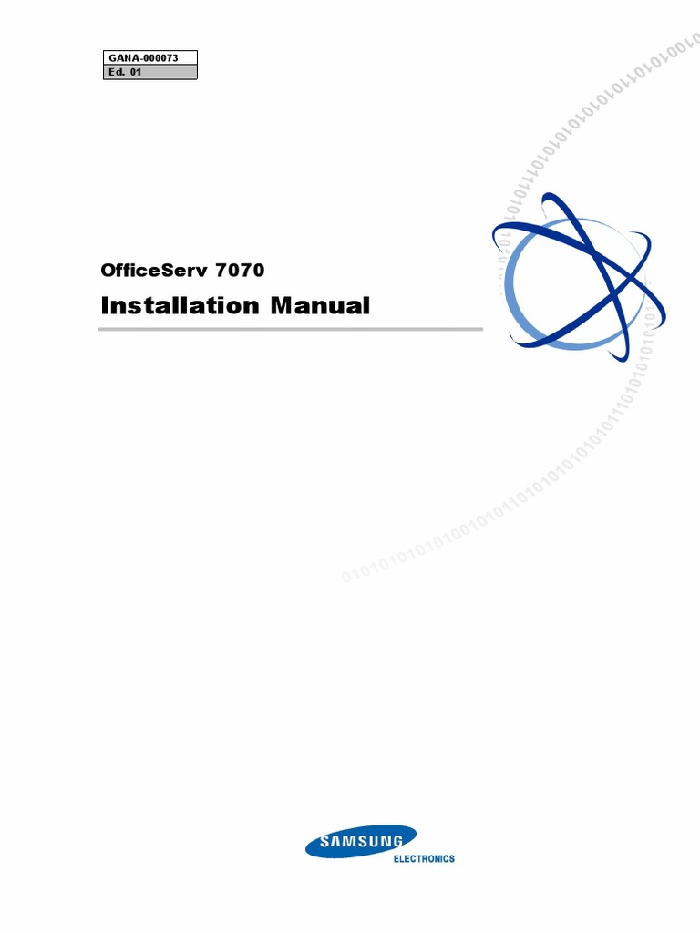 OfficeServ 7070 Installation Manual (ED (1) .01) | PDF | Power Supply ...