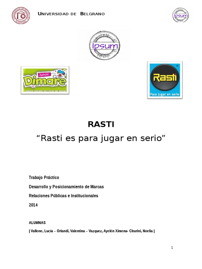 Rasti Final | PDF | Marca | Publicidad