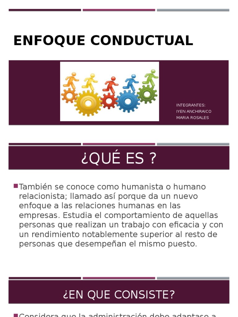Enfoque Conductual en la Administración | PDF | Crecimiento personal y ...