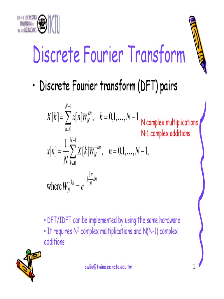 Discrete Fourier Transform (DFT) Pairs | PDF | Fast Fourier Transform ...