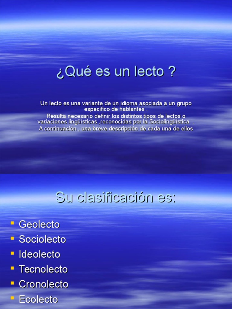 Qué Es Un Lecto | PDF