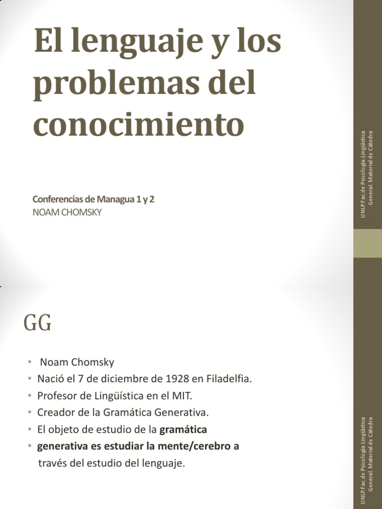 Presentacion y Guia de Generativismo | PDF | Lingüística | Sicología