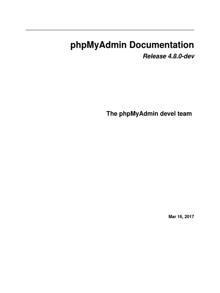 PHP My Admin | PDF | Http Cookie | Hypertext Transfer Protocol