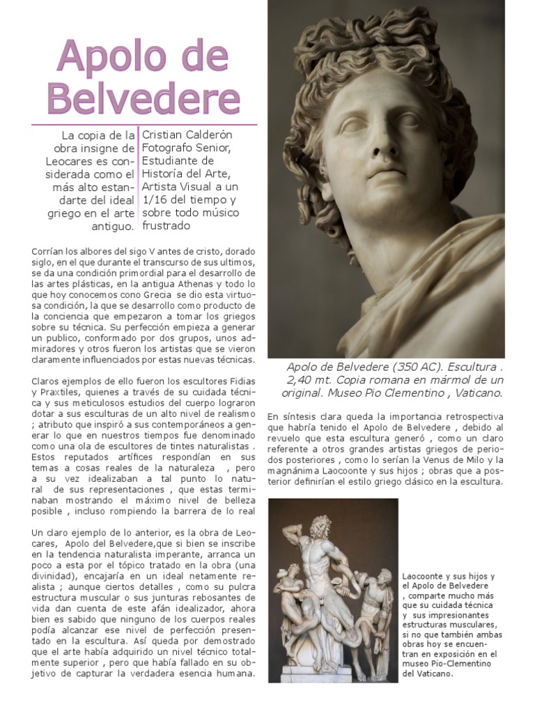 Apolo de Belvedere | PDF | Escultura | Artes (general)