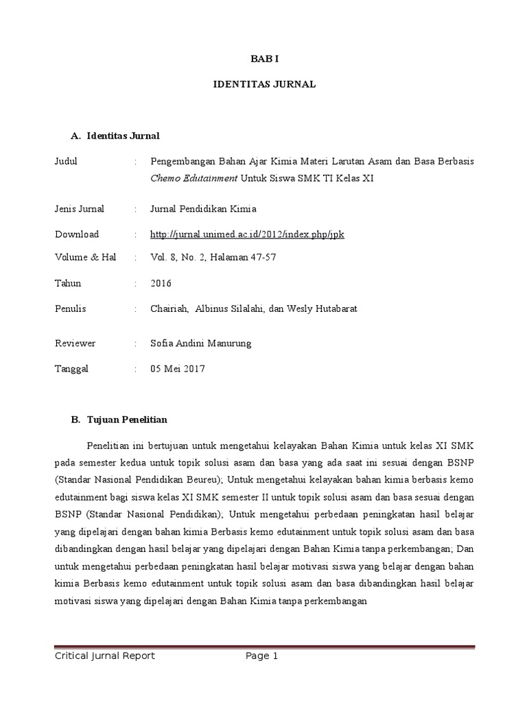 Bahan Ajar Kimia Berbasis Edutainment | PDF