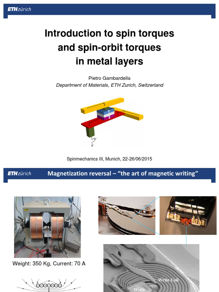 PG Tutorial Munich STT SOT | PDF | Spin (Physics) | Torque