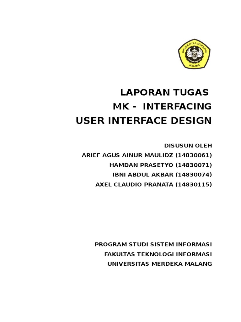 Makalah User Interface Design | PDF