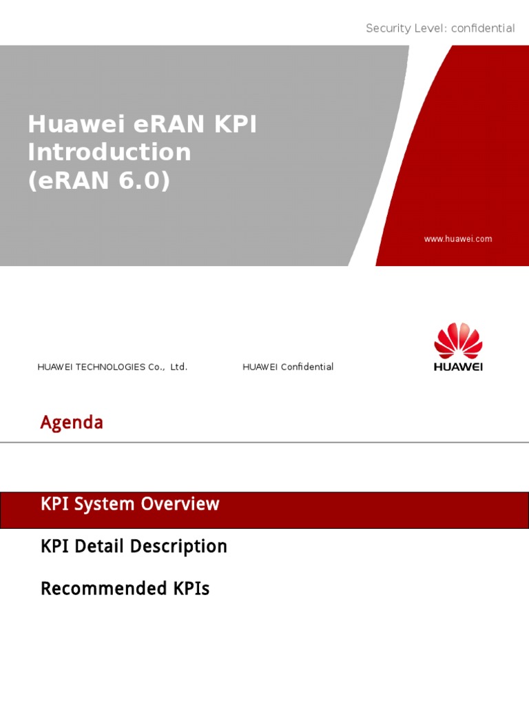 Huawei ERAN KPI Introduction | PDF | Lte (Telecommunication) | Electronics