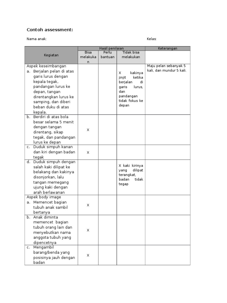 Contoh Assessment | PDF