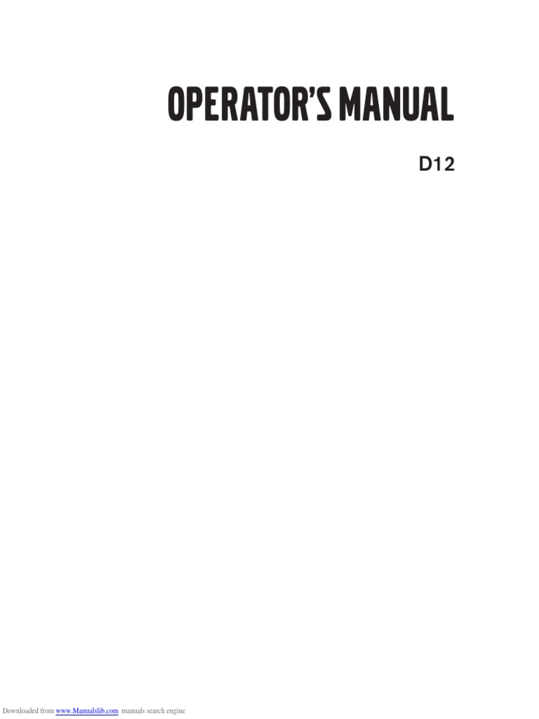 D12 Series Pdf Pdf Turbocharger Cylinder Engine