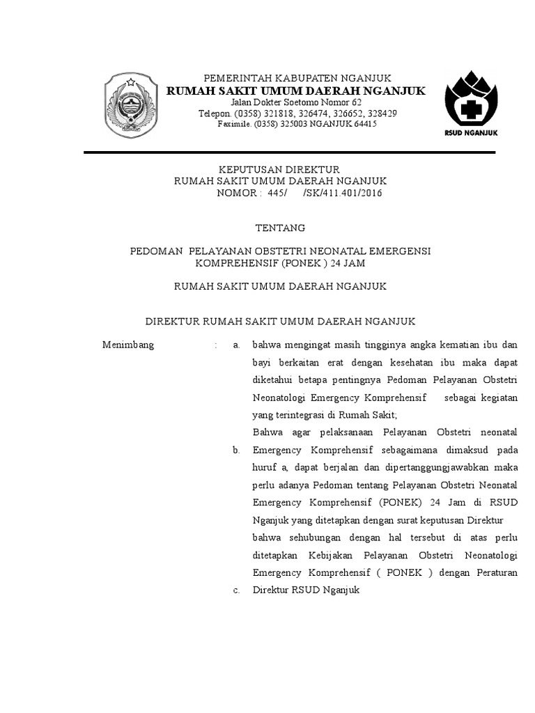 SK Pedoman Ponek | PDF