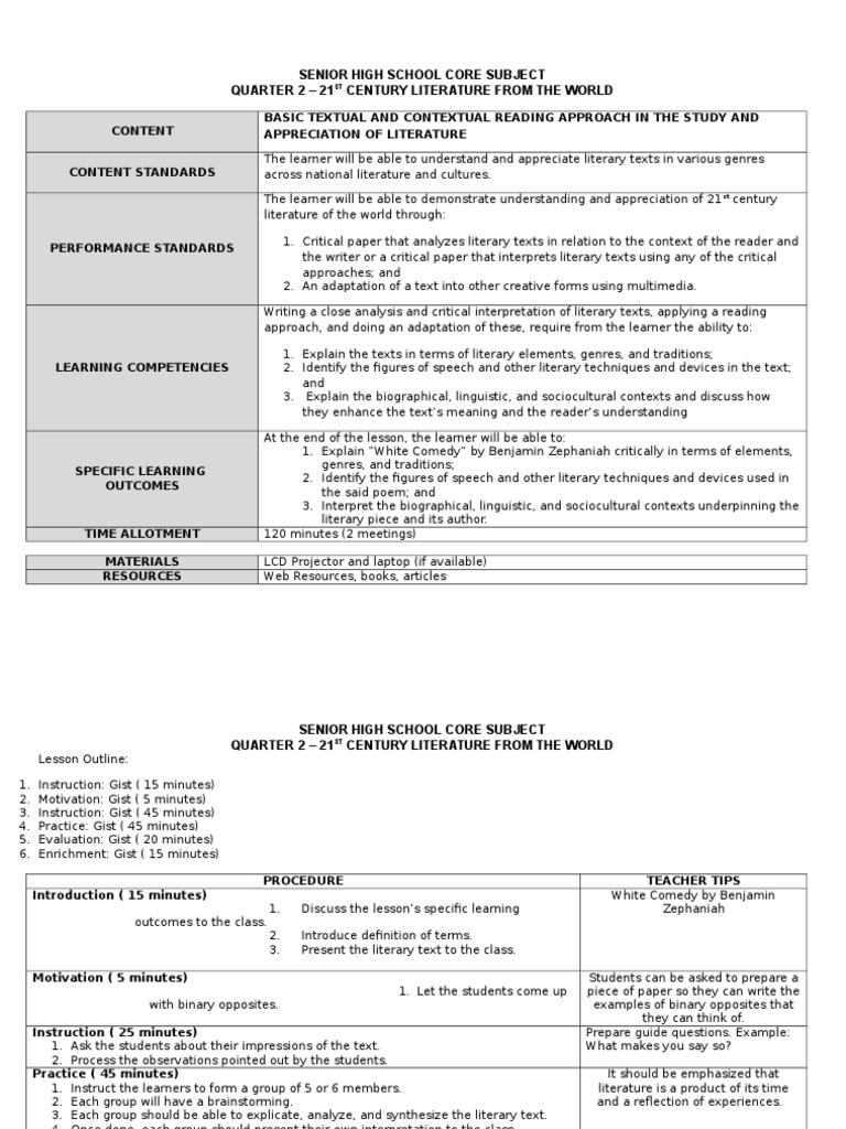 Teaching Guide Template | PDF | Genre | Writers