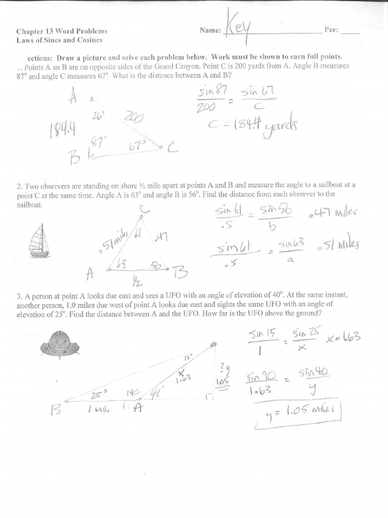 TMP - 13675-Law of Sines and Cosines ch13 Worksheet Answer Key ...