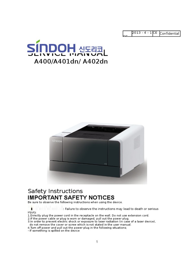 Sindoh A400 Series Manual | PDF | Lens (Optics) | Equipment