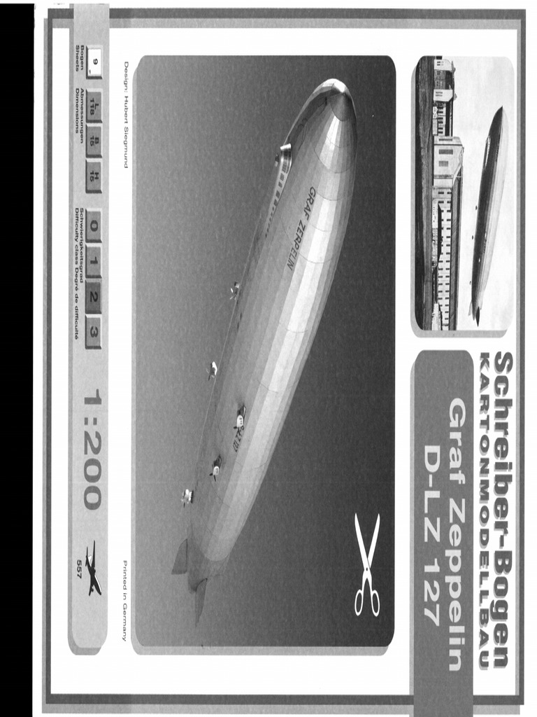 (Paper Model) - (Schreiber Bogen) - Airship D-LZ 127 Graf Zeppelin | PDF